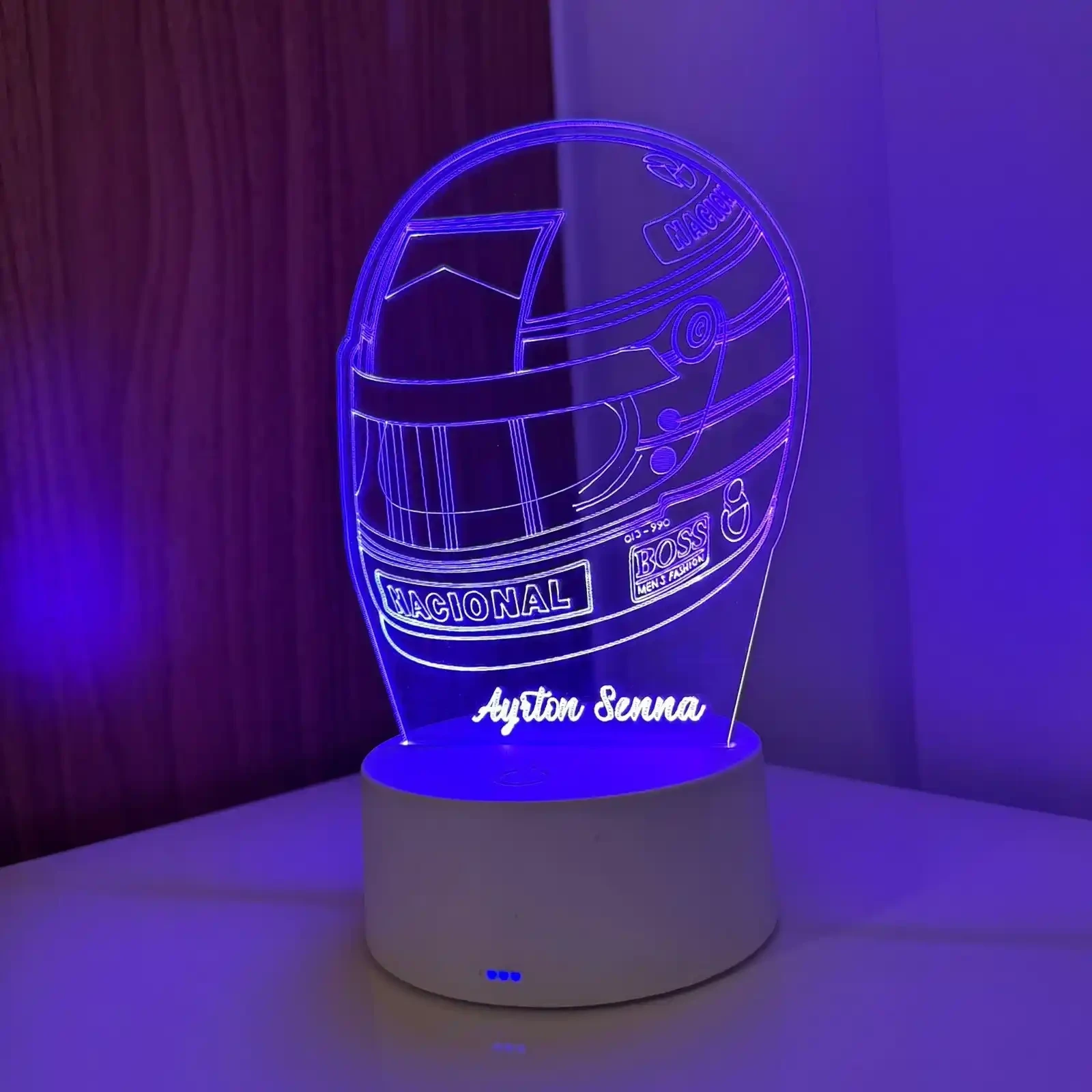 Luminária LED - Capacete Ayrton Senna